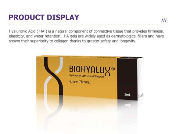 Biohyalux Filler Deep Dermis Hyaluronan Soft Tissue Filling Gel